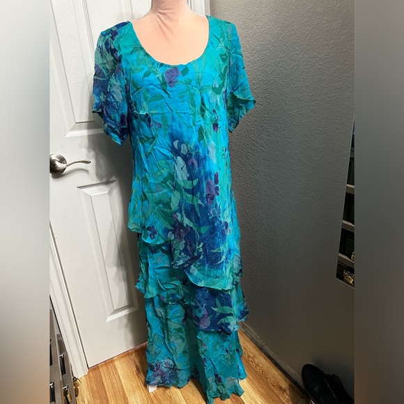 Phool | Dresses | Vintage Phool Georgette Floral Dress Layered With ...